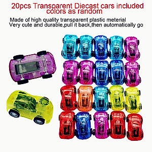 Himeeu 40 Pcs Pull Back Vehicles Mini Car Toys Friction Powered Racing Cars for Preschool Toddlers Boys & Girls Birthday Party Favors for Kids Gifts