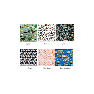 Lunchbox Small Kids Napkins, Pick Your Prints, 12x12 inches, Cotton Single Ply Napkins, Set of 6