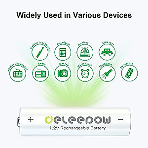 Deleepow AAA Rechargeable Batteries Nimh 1100mAh 1.2V Batteries AAA Rechargeable High Capacity 1200 Cycles Pack of 8