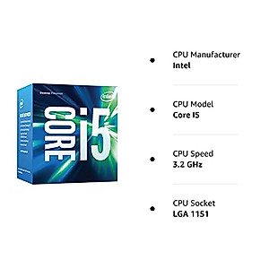 Intel Core i5-6500 Desktop CPU Processor- SR2L6 (Renewed)