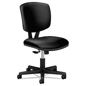 Volt Series Task Chair with Synchro-Tilt, Black Leather