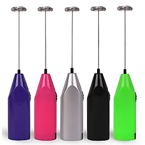 Powerful Mini Hand Mixer Milk Frother Hand Wand Blender Whisk for Coffee, Mini Foamer Perfect for Cappuccino, Frappe, Matcha, Hot Chocolate Coffee or Latte (Black)