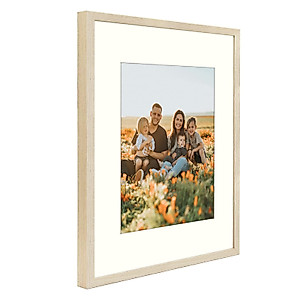 Golden State Art, 16x20 Picture Frame - 11x14 Photos with Ivory Mat or 16x20 Pictures Without Mat - Real Glass, Wall Display for Poster, Picture, Portraits, Artwork - Set of 3, Beige