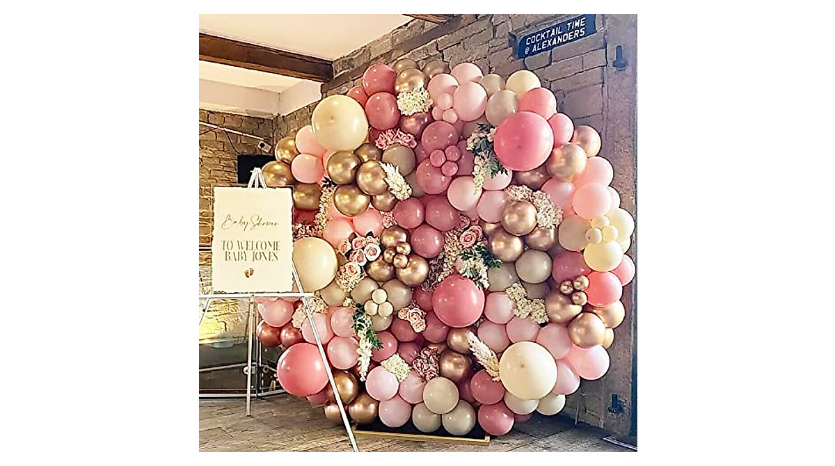Retro Dusty Pink Balloon Arch Kit | 171Pcs Party Decor