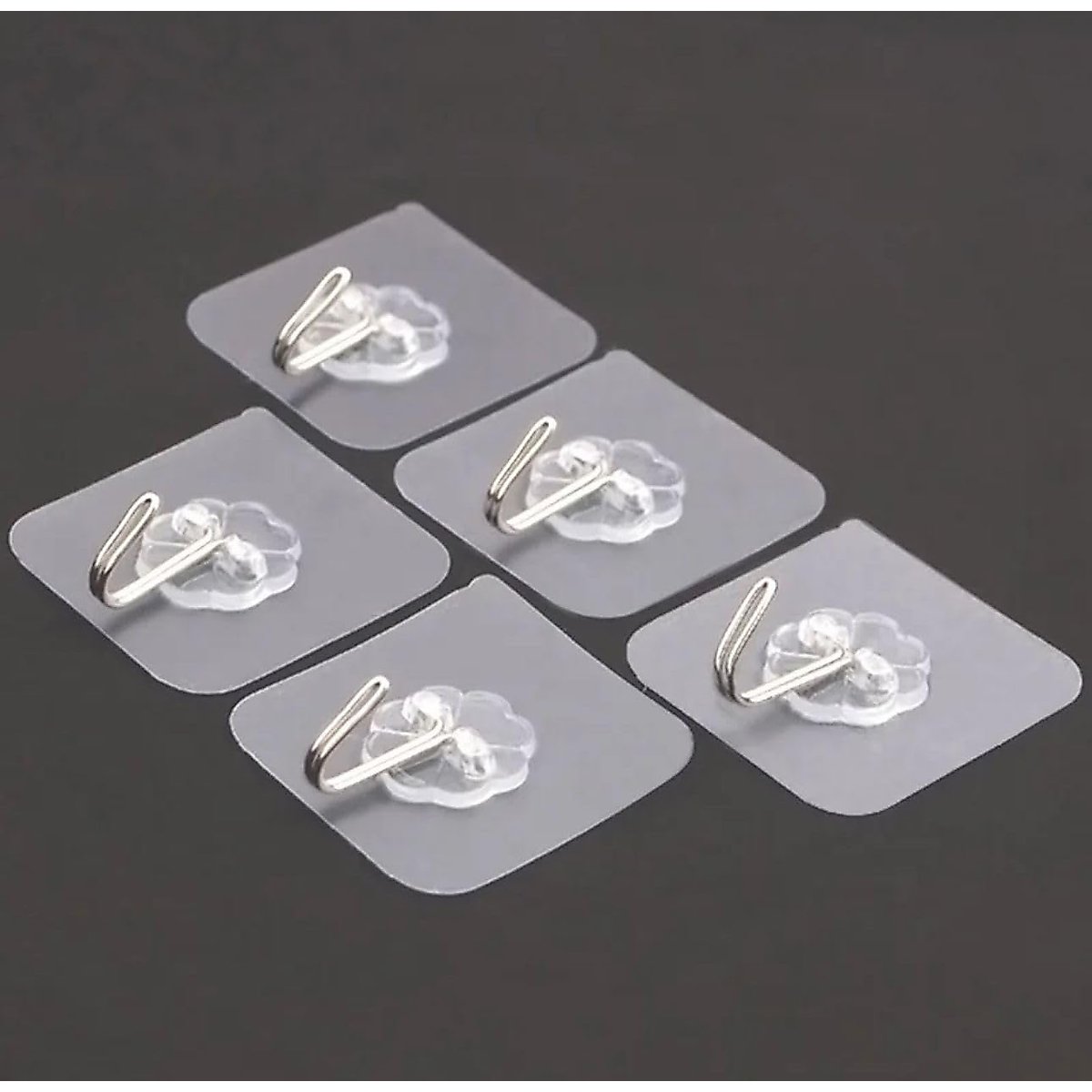 Generic 24 Packs of Hooks for Hanging Transparent and Reusable Seamless Hooks for Multipurpose (Bathroom, Kitchen etc) Self Adhesive Hooks