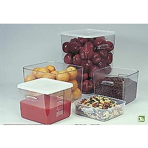 Rubbermaid Commercial Products Plastic Space Saving Square Food Storage Container For Kitchen/Sous Vide/Food Prep, 2 Quart, Clear (Fg630200Clr) (Pack of 2)