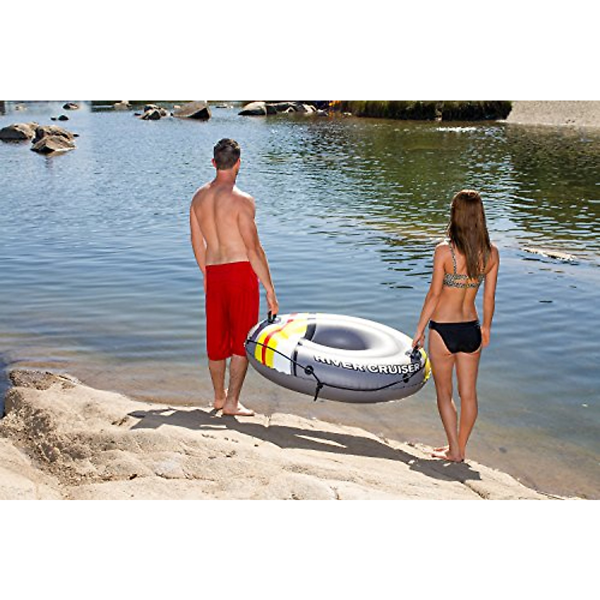 Poolmaster Deluxe Cruiser Inflatable Raft Inner Tube River Float