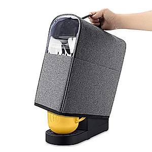 CURMIO Coffee Maker Dust Cover Compatible with Keurig K-Mini and K-Mini Plus, Coffee Making Machine Cover with Pockets for K Cup, Cover Only