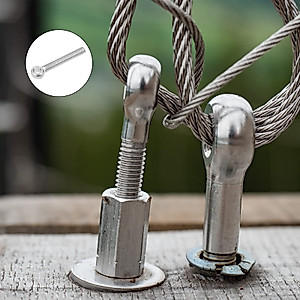 METALLIXITY Shoulder Swing Lifting Bolt (M6x40mm) 10Pcs, 304 Stainless Steel Eye Bolts - for Home Renovation, Pipeline Gate Valves Fasteners, Silver