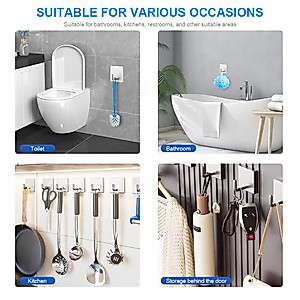 NOOX 5-Pack Stainless Steel Towel Racks Door Wall Hooks for Hanging- Adhesive No-Drill, Accessories for Bathroom, Kitchen, Bedroom, Gift Ideas for Women