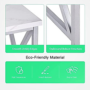 AZL1 Life Concept Modern Coffee Table for Living Room Center Table with Metal Frame, Glossy White
