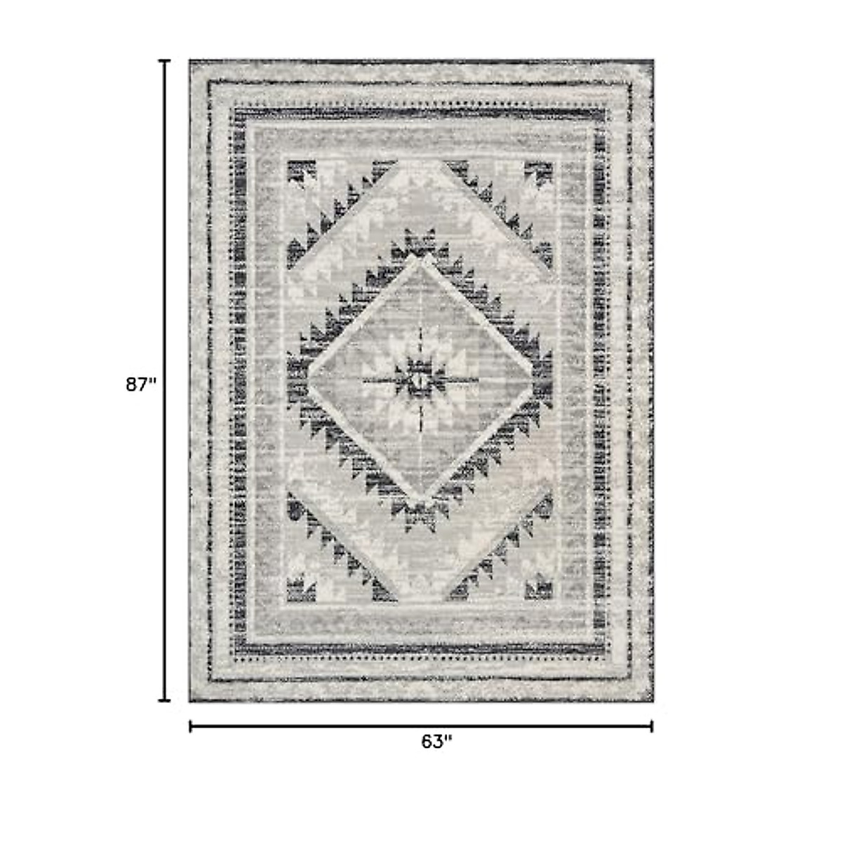 Well Woven Malfi Pisa Aztec Tribal Southwestern Grey