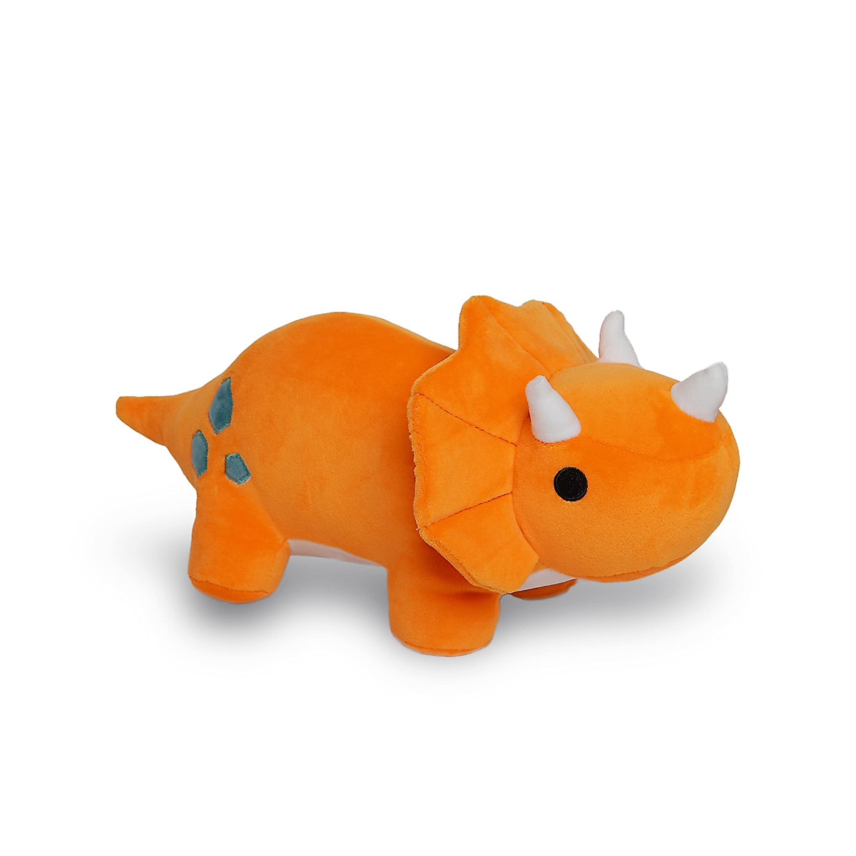 Avocatt Orange Dinosaur Triceratops Plushie - 10 Inches Stuffed Animal Plush Dino - Plushy and Squishy Dinosaur with Soft Fabric and Stuffing - Cute Toy Gift for Boys and Girls