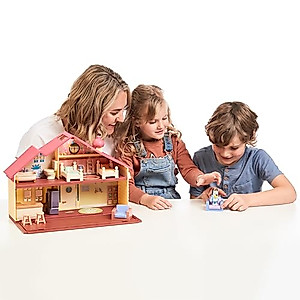 Bluey Family Home Playset with 2.5" poseable Figure, Multicolor (13024)
