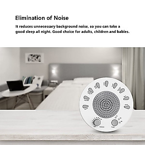 White Noise Machine Sleep Helper Sound Relaxation Machine Sleep Therapy Sound Machine with 27 Unique Natural Sounds, Sleep Disorders Noise Cancelling for Home, Office, Spa, Yoga, Kids