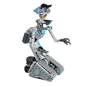 Johnny 5 Robot Building Block Kit in Film and Television Works, Mechanical Armor Toys Crawler Robot Collectibles Ornaments, Suitable Suitables for Children (369 Pieces)