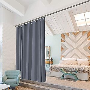 Room/Dividers/Now Ceiling Track Room Divider Kit - XXX-Large A, 8ft Tall x 14ft - 18ft Wide (Slate Gray)