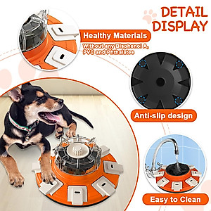 Mankoda Dog Puzzle Toys, Slow Feeder Dog Bowls, Interactive Dog Toys for Boredom Buster and Mental Stimulation, Rotating Non-Slip Dog Food Dispenser for Small Dogs, Large Dogs and Puppy