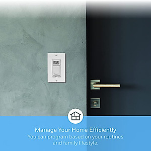 Honeywell Home RPLS730B1000 7-Day Programmable Light Switch Timer, White
