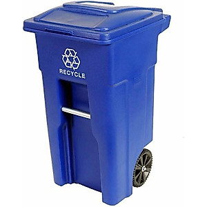 Toter 32 Gallon 2-Wheel Recycling Cart blue