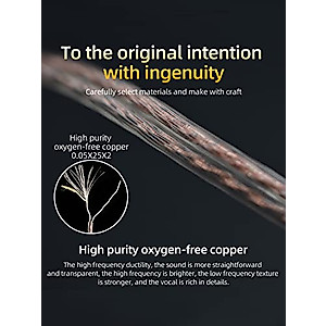 FAAEAL KZ ZSN PRO Earphone Upgraded Cable 2 Pin 0.75mm OFC Replacement Detachable Cable 3.5mm Gold-Plated Replacement Headsets Wire for KZ EDX ZEX ZS10 PRO ZAS Zax DQ6 Headphones(with Mic, C Pin)