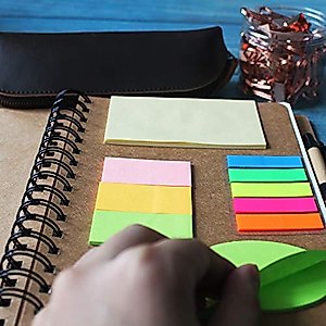 SAIBANG A5 Spiral Notebook Business Notepad with Pen in Holder and Sticky Notes Index Tabs Page Markers for School Office, 18 by 21 cm, 60 Sheets Totally, Kraft Cover (Khaki)