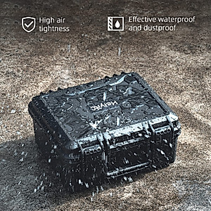 HeiyRC Waterproof Hard Case Compatible with Oculus Quest 2 VR Gaming Headset Controller Storage Travel Carrying Case Hardshell Box with Pre-Cut EVA Foam