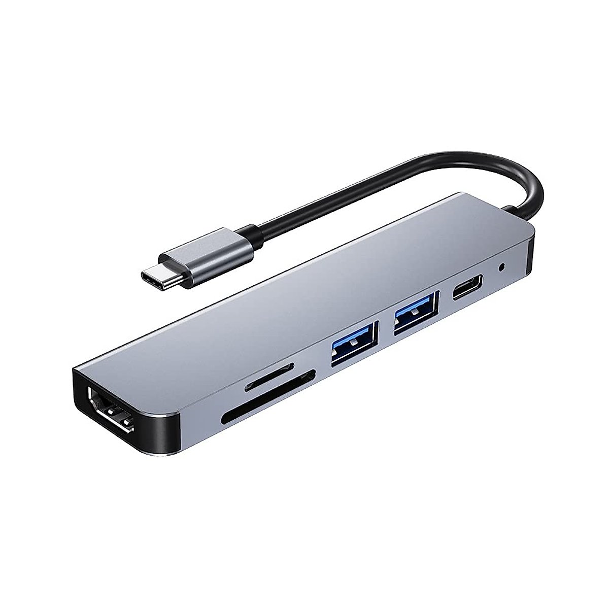 navor USB C Hub 6 in 1 with 4K HDMI Resolution, 87W PD, 1 USB 3.0 & 1 USB 2.0, TF/SD Reader, Compatible with All Type-C Channel Computers, Thunderbolt 3/4, Samsung S8, S9, S10, Huawei10, mate10pro