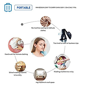 Mini Washing Machine,10W Multifunctional Turbo Washer USB Powered Machine Laundry Washer Travel Cleaner Cleaning Tool Portable Turbo Washing Machine for Cleaning Sock Underwear