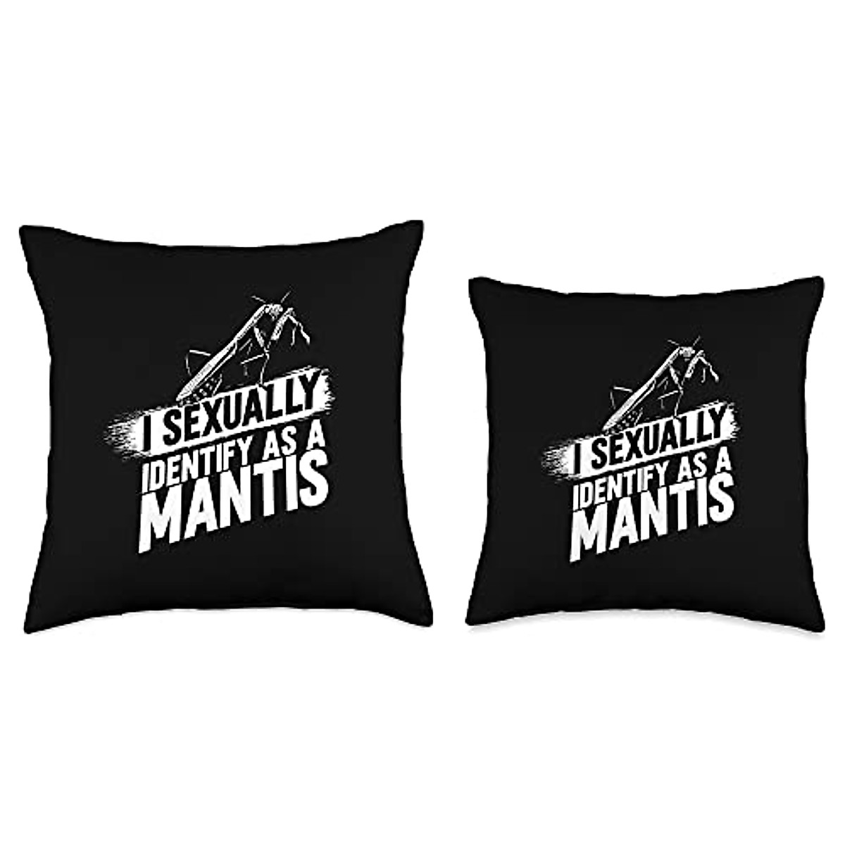 Praying Mantis Gifts & Accessories I Sexually Identify Entomology Praying Mantis Throw Pillow, 16x16, Multicolor