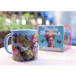 Frida Kahlo Art Coffee Mug - Famous Quotes in English and Spanish