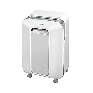 Fellowes LX200 P-4 Micro-Cut Paper Shredder, Jam-Proof Heavy-Duty Paper Shredder for Office, Shreds 12 Sheets Per Pass, White