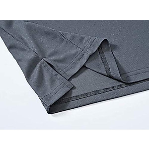 Tyhengta Mens Polo Shirt Long Sleeve Quick Dry Performance Lightweight Tactical Shirts Gray X-Large