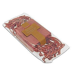 Rose Gold Gift Bags - 12 Pack Extra Small Designer Paper Shopping Bags with Handles, Mini Gift Wrap Euro Totes for Birthdays, Baby Showers, Bachelorette Parties, Weddings, Holidays, Bulk - 4x2.75x4.5