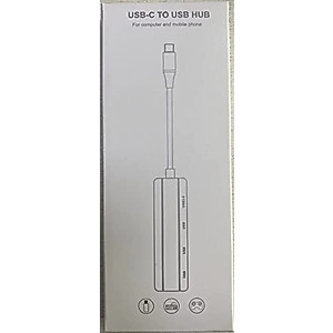 TargetGo USB C Hub with 4 Ports, Aluminum Type USB C to USB 3.0 Adapter for iPhone 15, Laptop, MacBook Pro/Air, iPad Pro, Chromebook, Pixelbook, XPS, Galaxy S10+/S10/S9/S8...