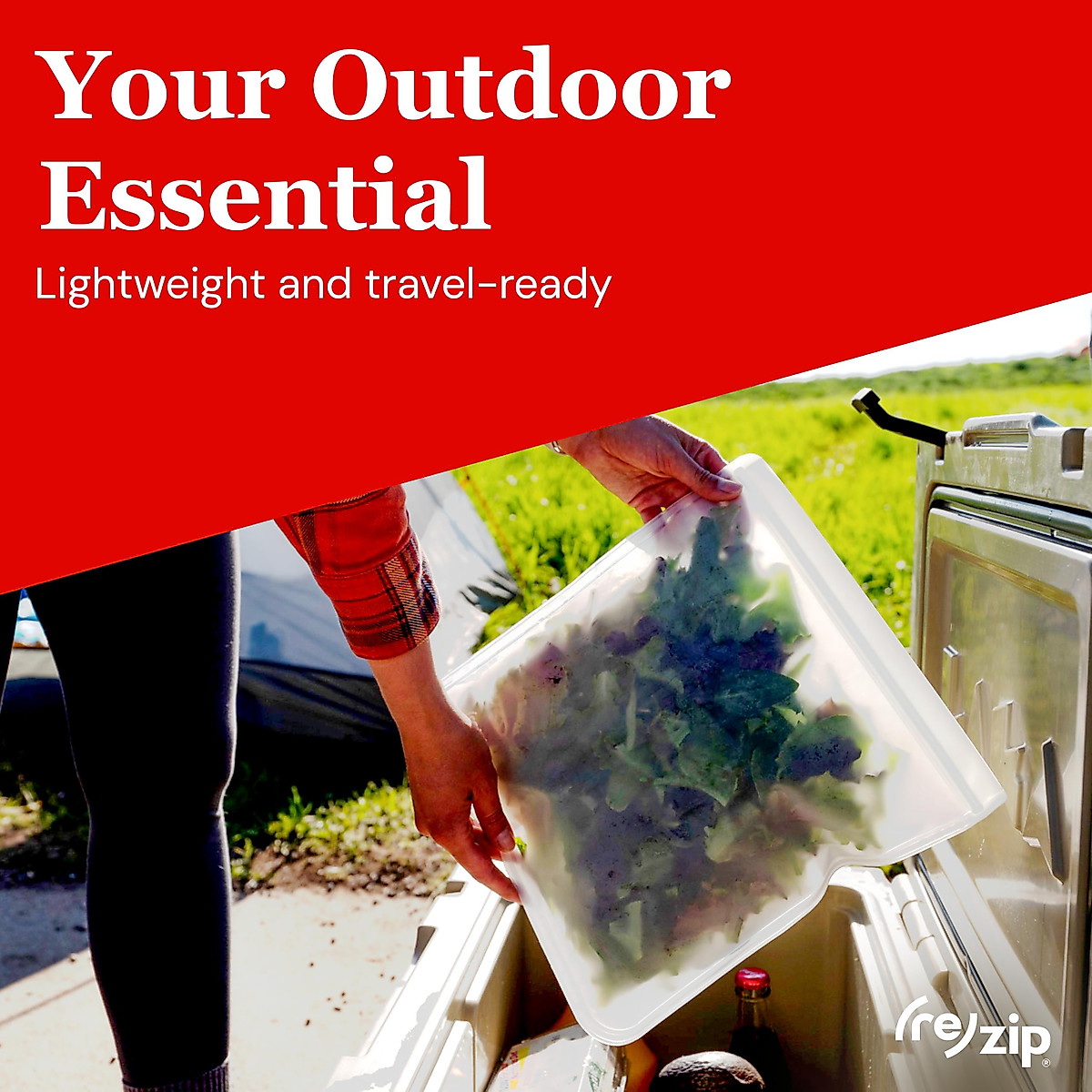 rezip Gallon Freezer Safe Reusable BPA-Free Food Grade Storage Bag 4-Pack, Leakproof, Dishwasher Safe, Travel Friendly, (4) Gallon 16-Cup/128-Ounce