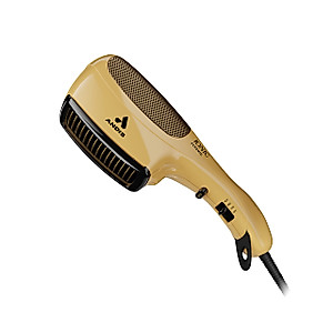 Andis 82125 1875-Watt Tourmaline Ceramic Ionic Styling Hair Dryer, Styling Hair Dryer with Ionic Frizz-Free Technology, No Heat Damage, Lightweight Hairdryer for Normal & Curly Hair - Gold
