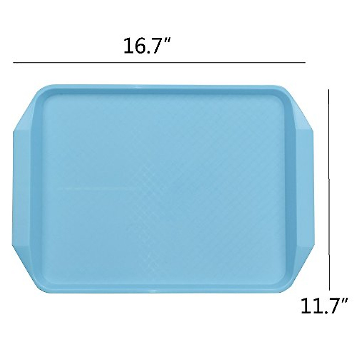 Yuright Plastic Serving Tray/Rectangular Fast Food Tray, 3-Piece