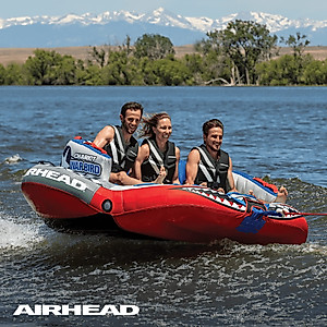 Airhead Chariot Warbird 3, 1-3 Rider Towable Tube for Boating