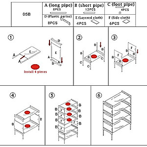 TZAMLI 4-Tier Free Standing Shoe Rack 12 Pairs Non-Woven Fabric of Shoes Organizer in Closet Entryway Hallway,Anti-Rust, Metal Frame and Fabric Shelves,22.8 x 10.6 x 25.2'' (Pink dots)