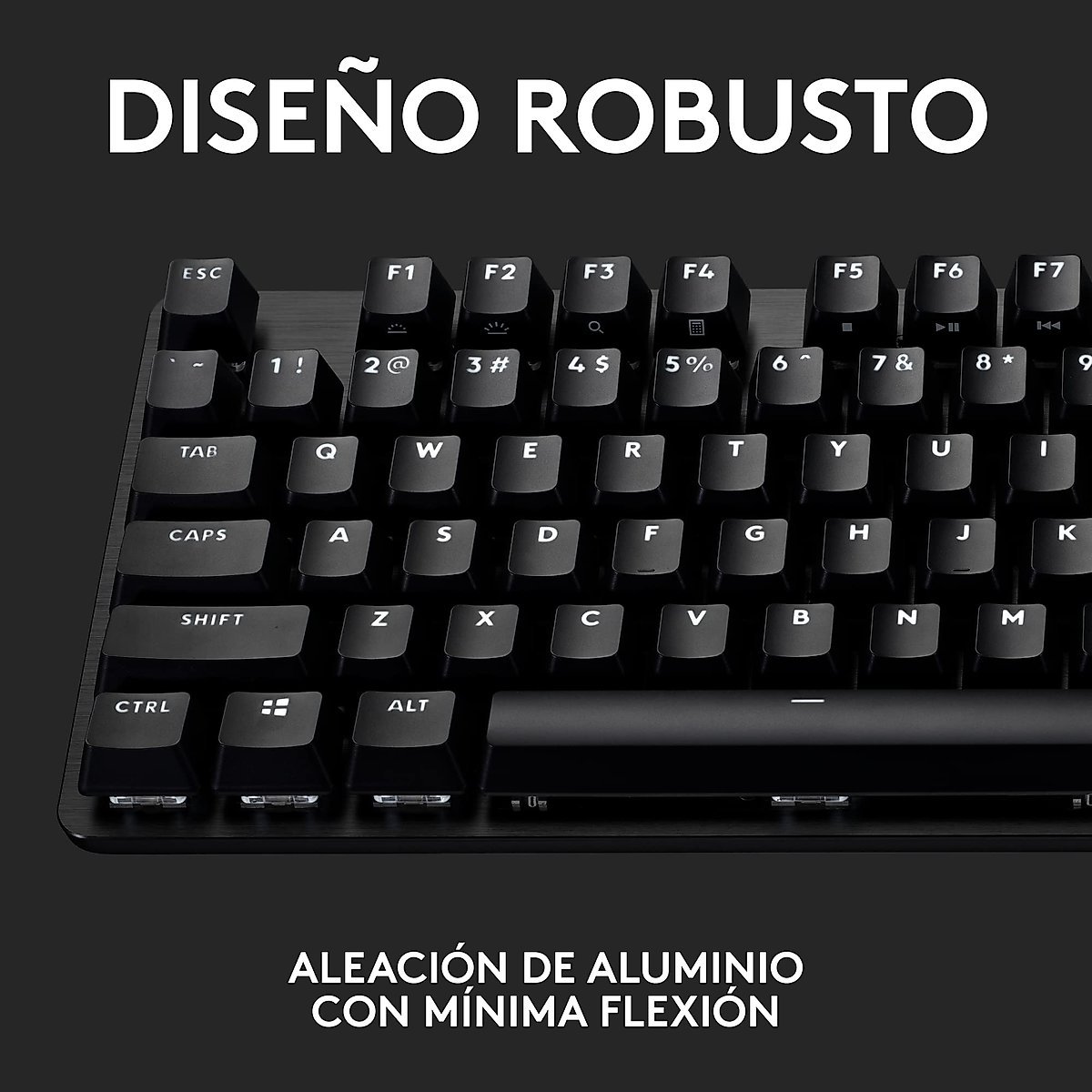 Logitech G413 SE Full-Size Mechanical Gaming Keyboard - Backlit Keyboard with Tactile Mechanical Switches, Anti-Ghosting, Compatible with Windows, macOS - Black Aluminum (Renewed)