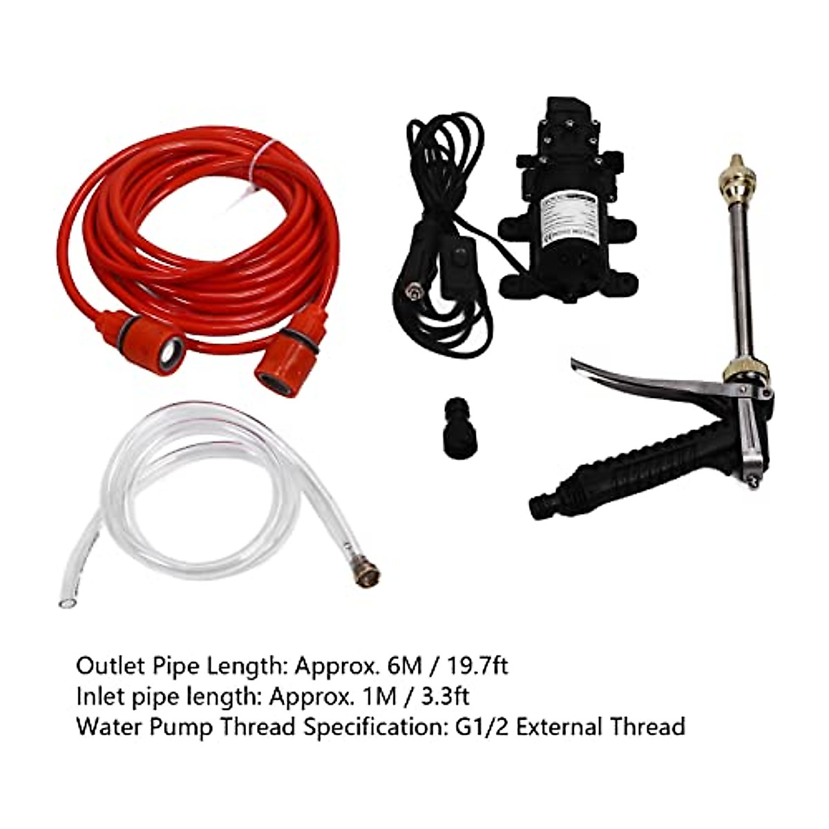 Demeras Electric Pressure Washer Pump, Intelligent 12V Pressure Washer Portable for Roofs for Gardens