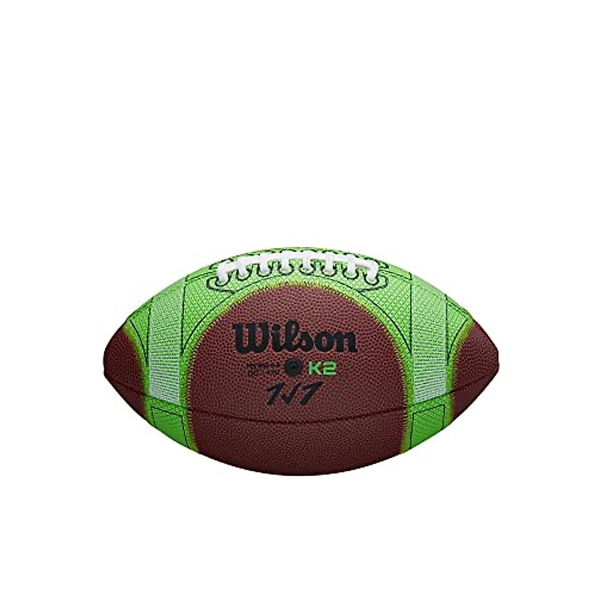 WILSON Hylite Football - Peewee Size,Brown/Green