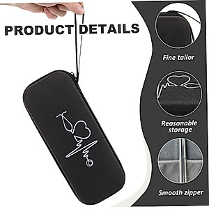 Clinical Bag For Nursing Students,Stethoscope Case with Handle, Nursing Bags for Nurses, Portable Waterproof Shockproof Stethoscope Accessories, Black