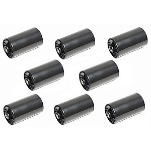 LampVPath 8PCS 1AA to 1D Size Battery Adapter Case, AA to D Size Spacers, AA to Size D Battery Adapter Converter Case(8 Packs Black)
