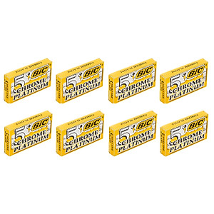 40 Bic Chrome Platinum Double Edge Razor Blades