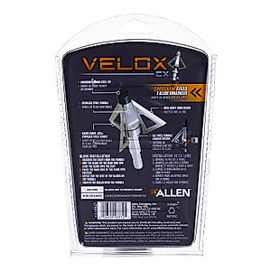 Allen Company Velox CX Ballistic SS Crossbow Broadhead by Allen, 100 Grain, metal, one size