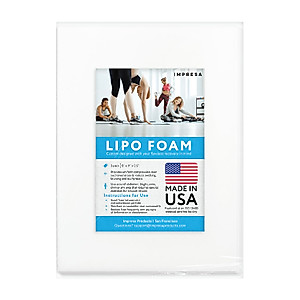IMPRESA White Liposuction Foam Pads - 3 Pack - Aftercare for Liposuction, Tummy Tuck Surgery, and C-Sections - Great to Use with Post Surgery Compression Garments or Medical Corset (8 x 11 x 0.5 in)