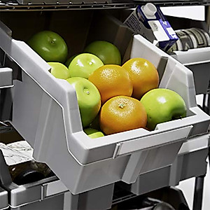 Seville Classics WEB560 7-Tier NSF 21 Bin Rack Shelving, Gray