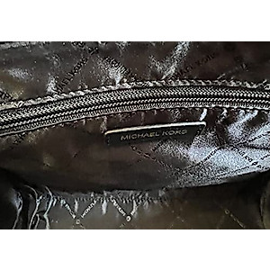Michael Kors Avril Large Top Zip Slouch Satchel Crossbody Black Leather